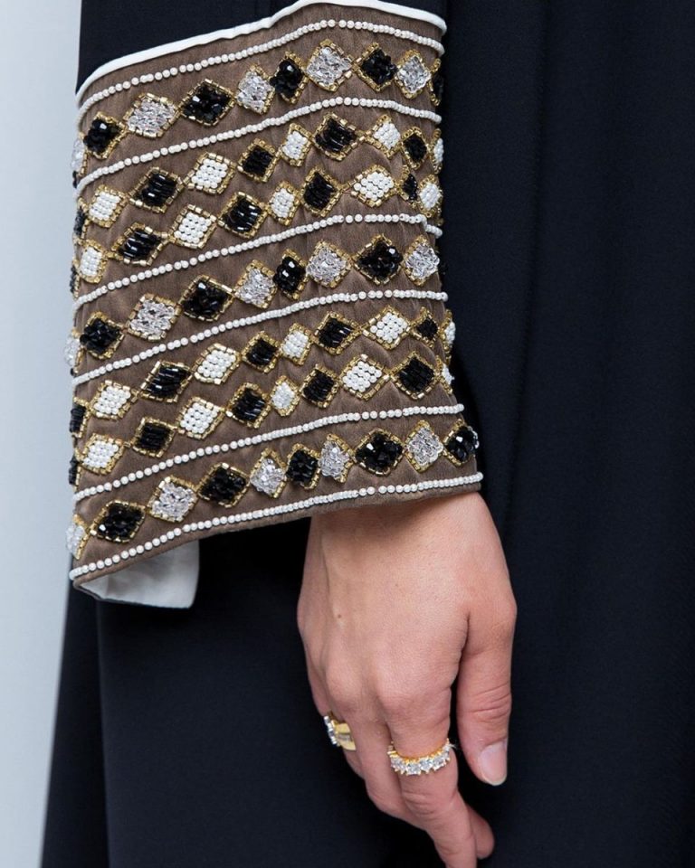 Farasha Beaded Sleeves | Black Rose Abayas